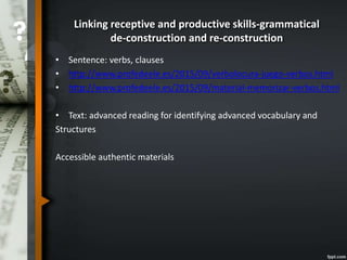 Tools for Reading and Writing in EAL and MFL | PPTX
