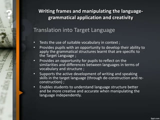 Tools for Reading and Writing in EAL and MFL | PPTX