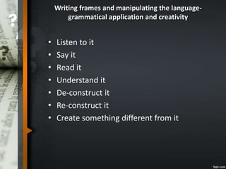 Tools for Reading and Writing in EAL and MFL | PPTX