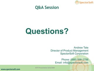 ISTTFSpectorSoftFinal.ppt | Email | Internet