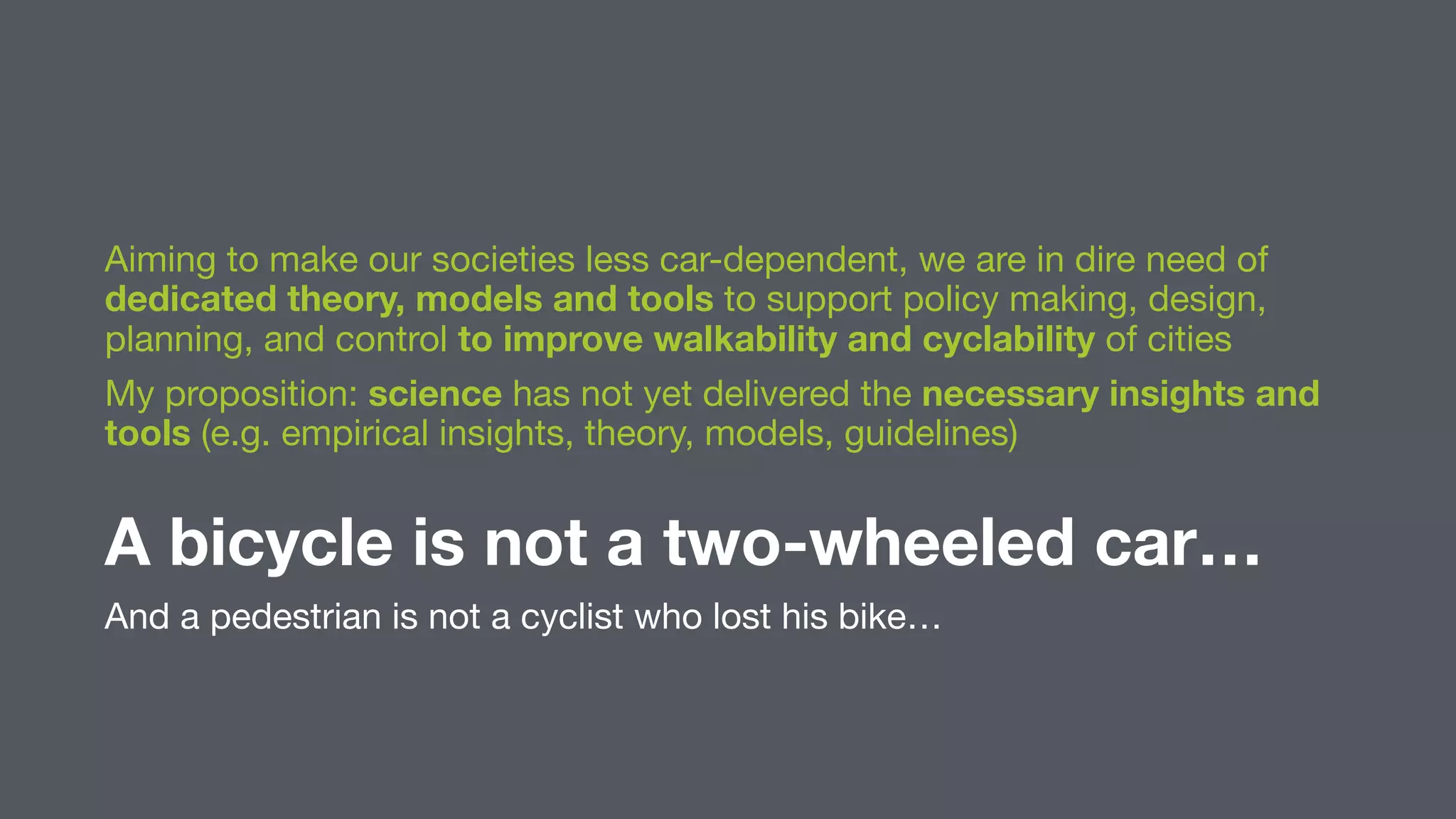 Active modes and urban mobility: outcomes from the ALLEGRO project | PPT