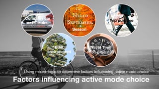 Active modes and urban mobility: outcomes from the ALLEGRO project | PDF