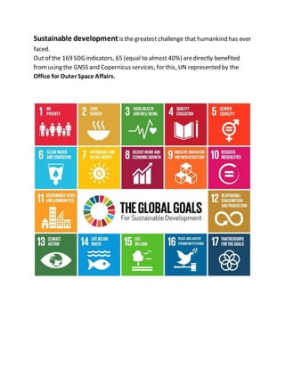 Achievement of UN Sustainable Goals through GNSS Applications | PDF