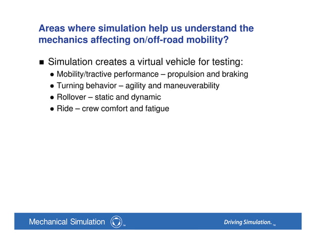 Simulation Applications in Mobility Research | PPT