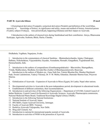 1st year syllabus for bams students | PDF