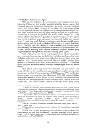 Isu isu seputar radikalisme (makalah) | PDF