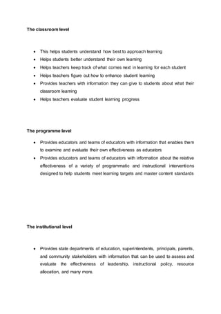 DISCUSSION ISSUES ON ASSESSMENT | DOCX