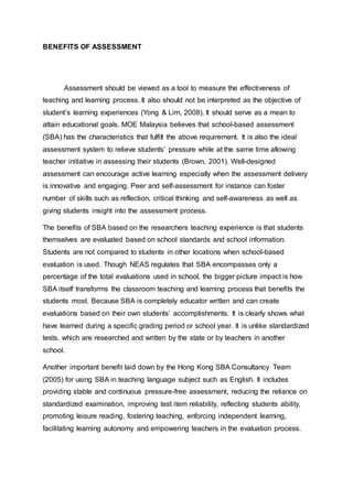 DISCUSSION ISSUES ON ASSESSMENT | DOCX