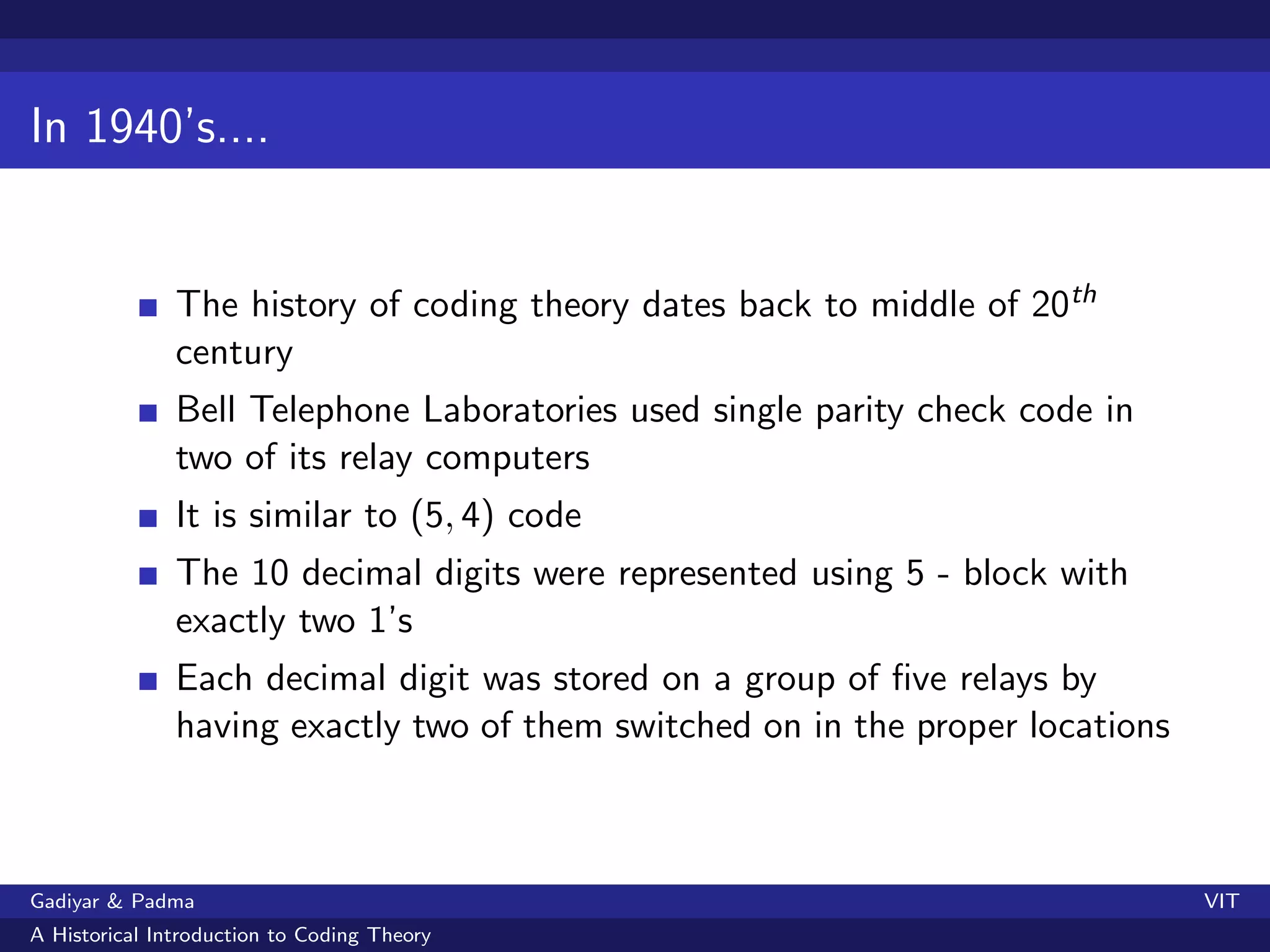 How were the first error correcting codes constructed? A historical introduction to coding ...