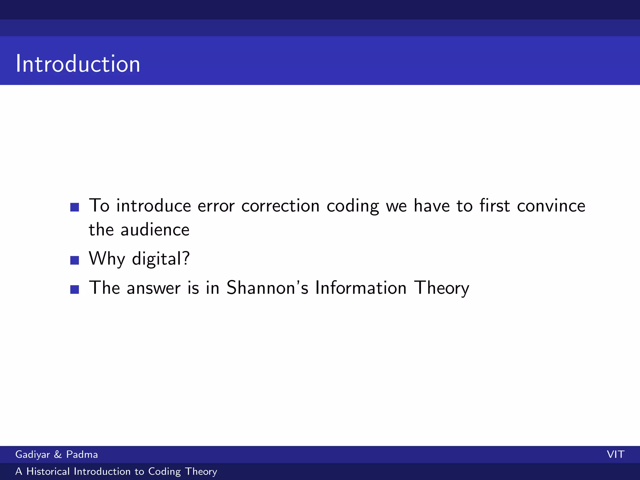 How Were The First Error Correcting Codes Constructed A Historical Introduction To Coding 6246