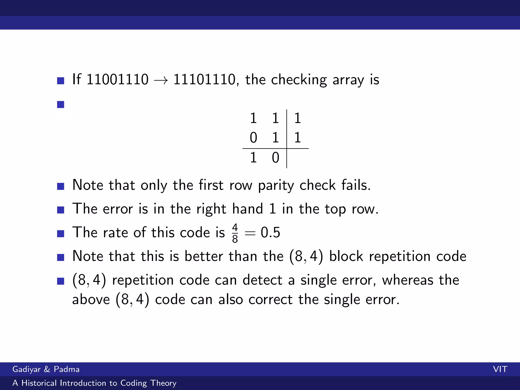 How were the first error correcting codes constructed? A historical ...
