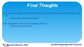 SQL Anywhere Tips and Tricks | PPT