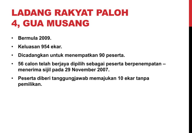 Isu Ladang Rakyat & Pajakan Tanah | PPTX