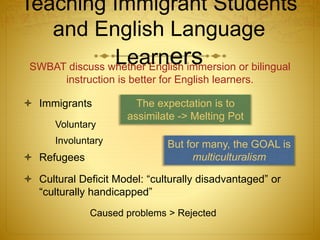 Language Development, Language Diversity, and Immigrant Education | PPTX