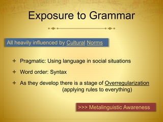 Language Development, Language Diversity, and Immigrant Education | PPTX