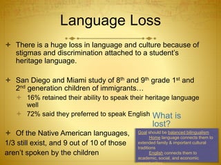 Language Development, Language Diversity, and Immigrant Education | PPTX