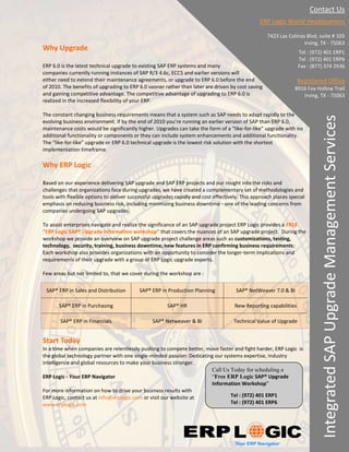 ERP Logic Upgrade Brochure | PDF