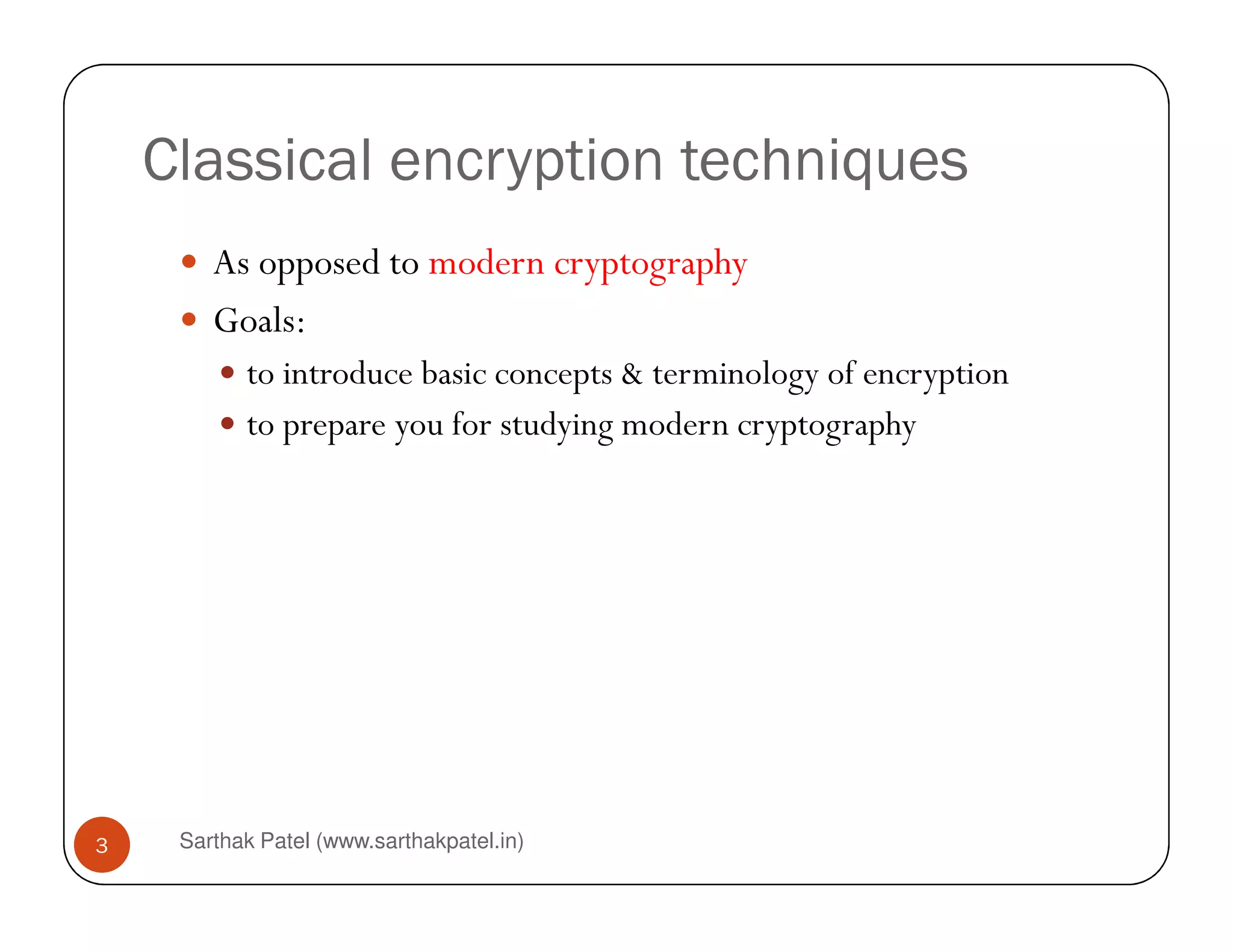 IS Unit 1_Conventional Encryption_Classical Encryption Techniques | PDF