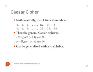IS Unit 1_Conventional Encryption_Classical Encryption Techniques | PPT