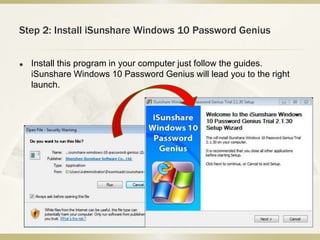 iSunshare windows 10 password genius to reset windows 10 login password ...