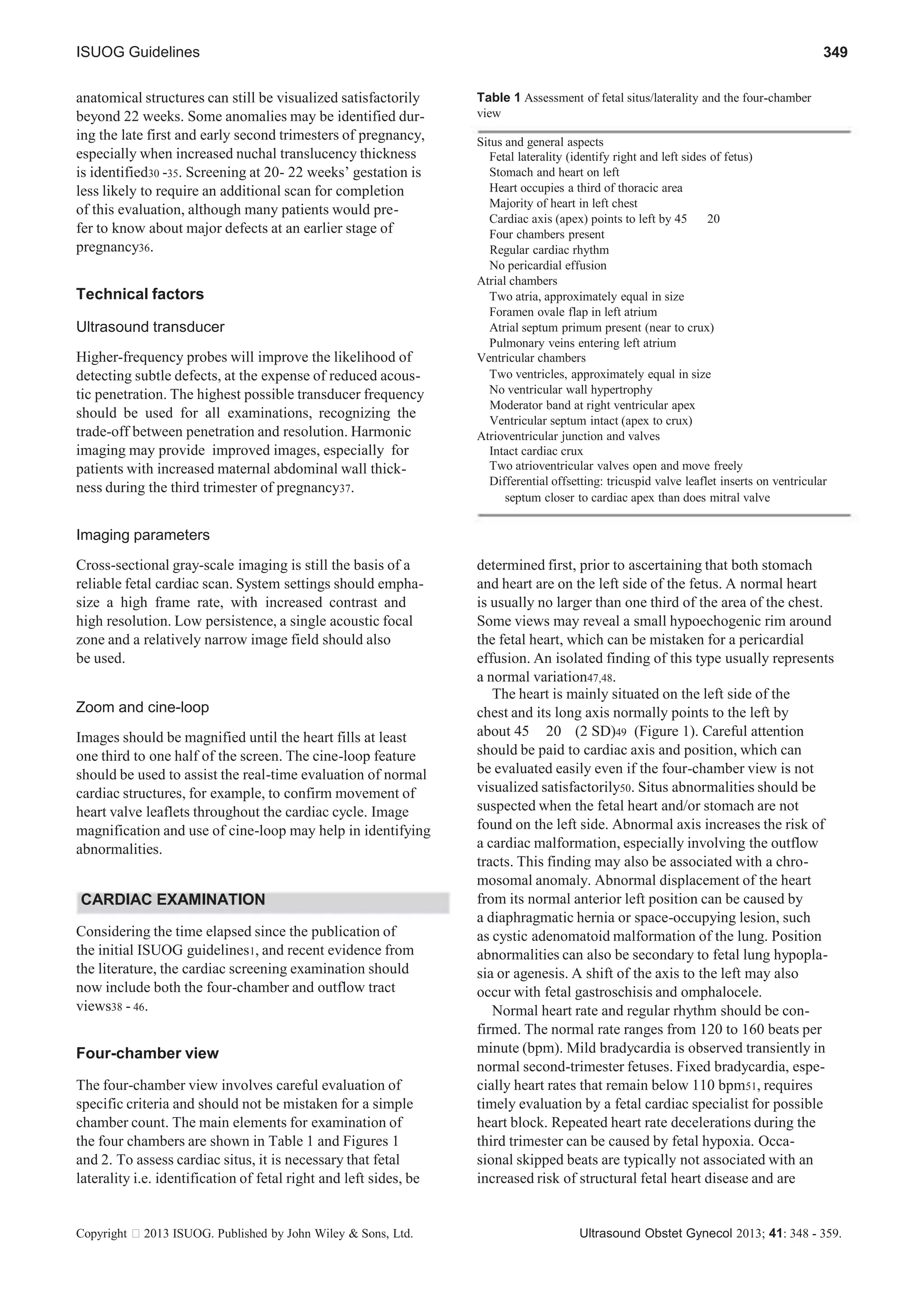 ISUOG Practice Guidelines (updated): sonographic screening examination ...