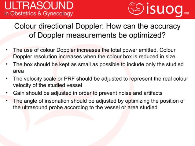 ISUOG Practice Guidelines: Use of Doppler ultrasonography in obstetrics ...