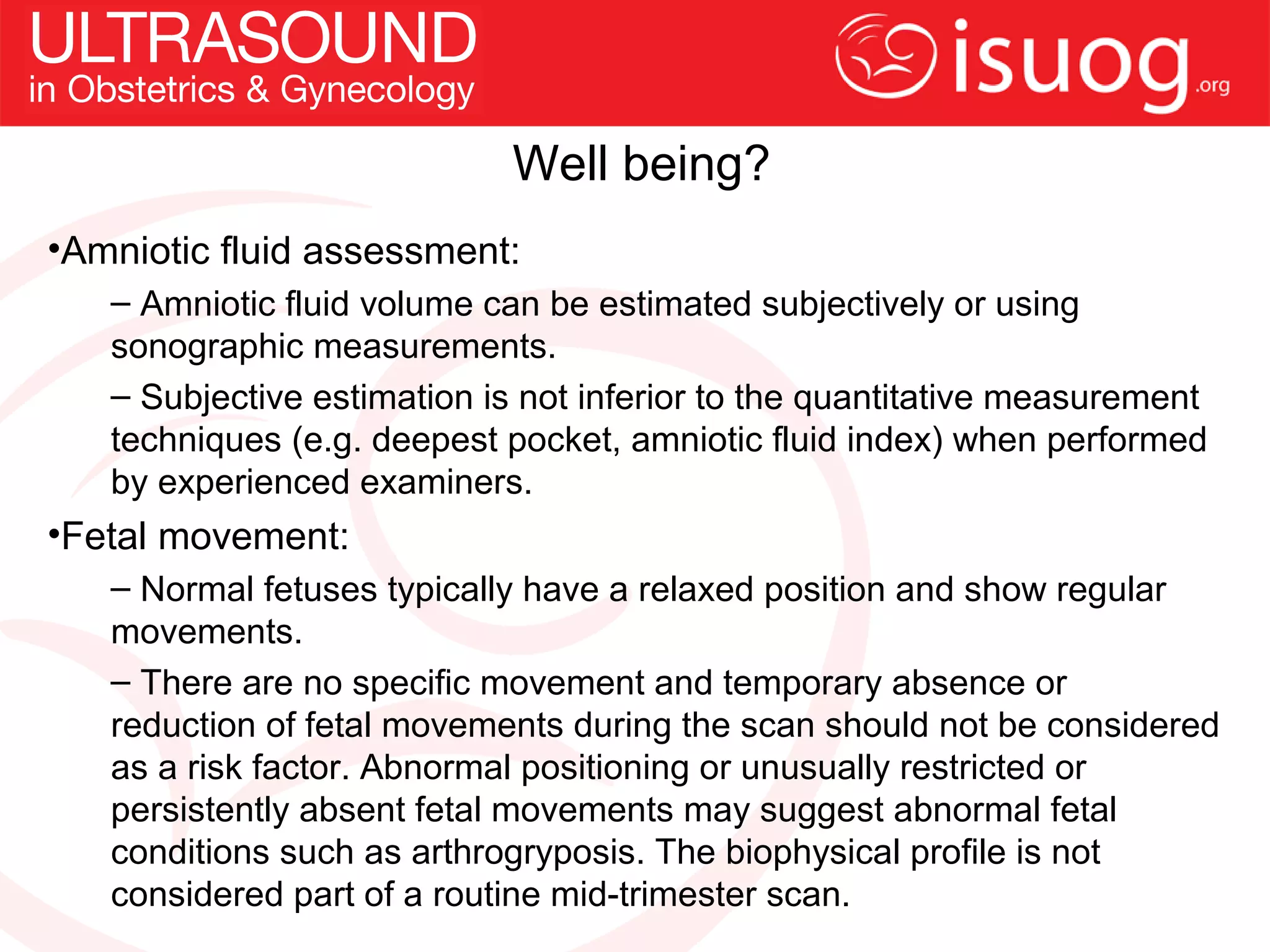 ISUOG Mid-trimester Guidelines | PPT