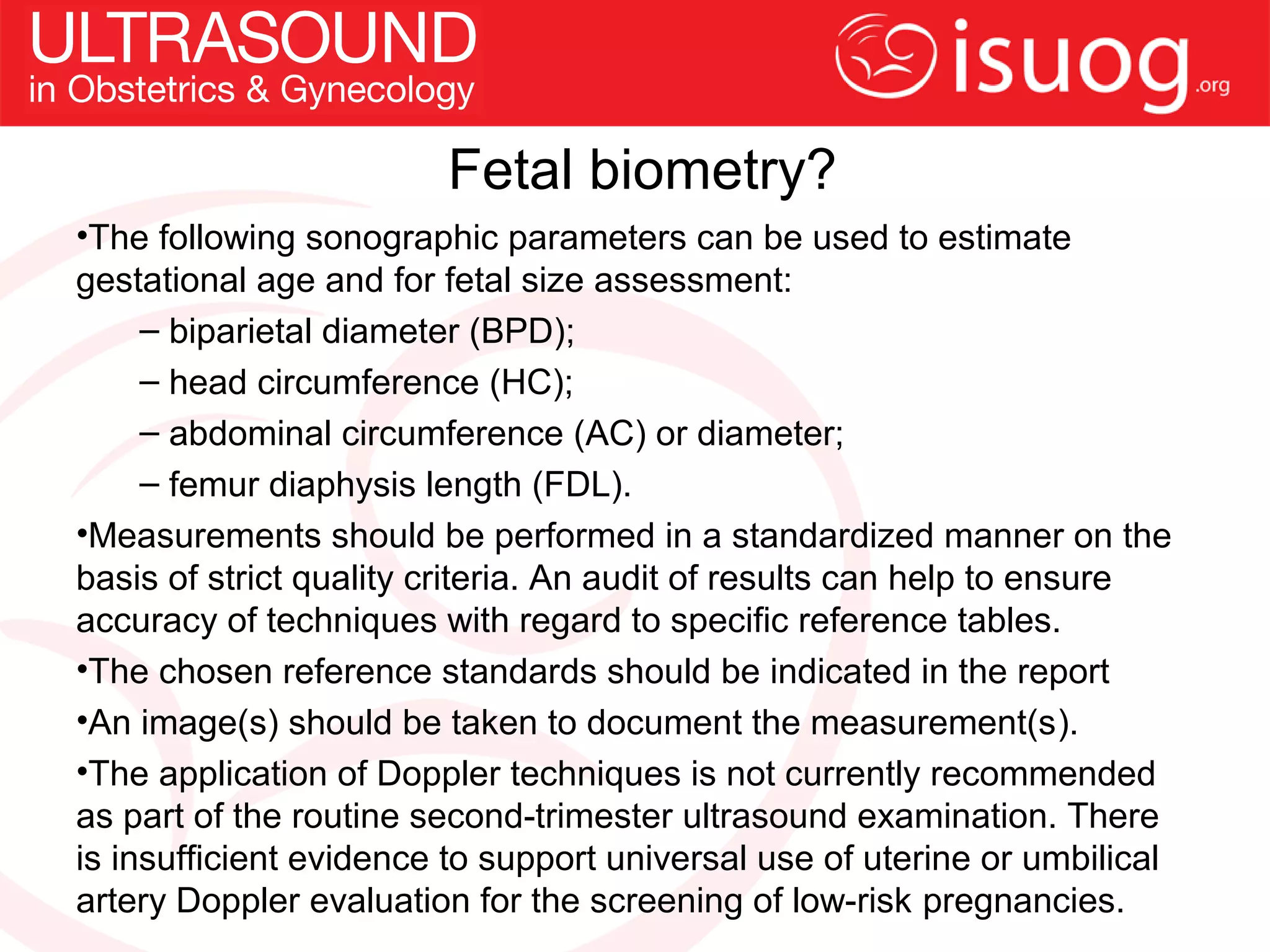 ISUOG Mid-trimester Guidelines | PPT