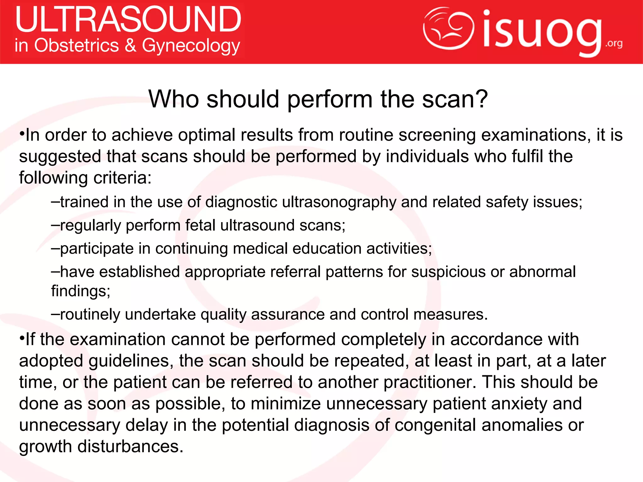 ISUOG Mid-trimester Guidelines | PPT