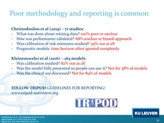 A plea for good methodology when developing clinical prediction models ...