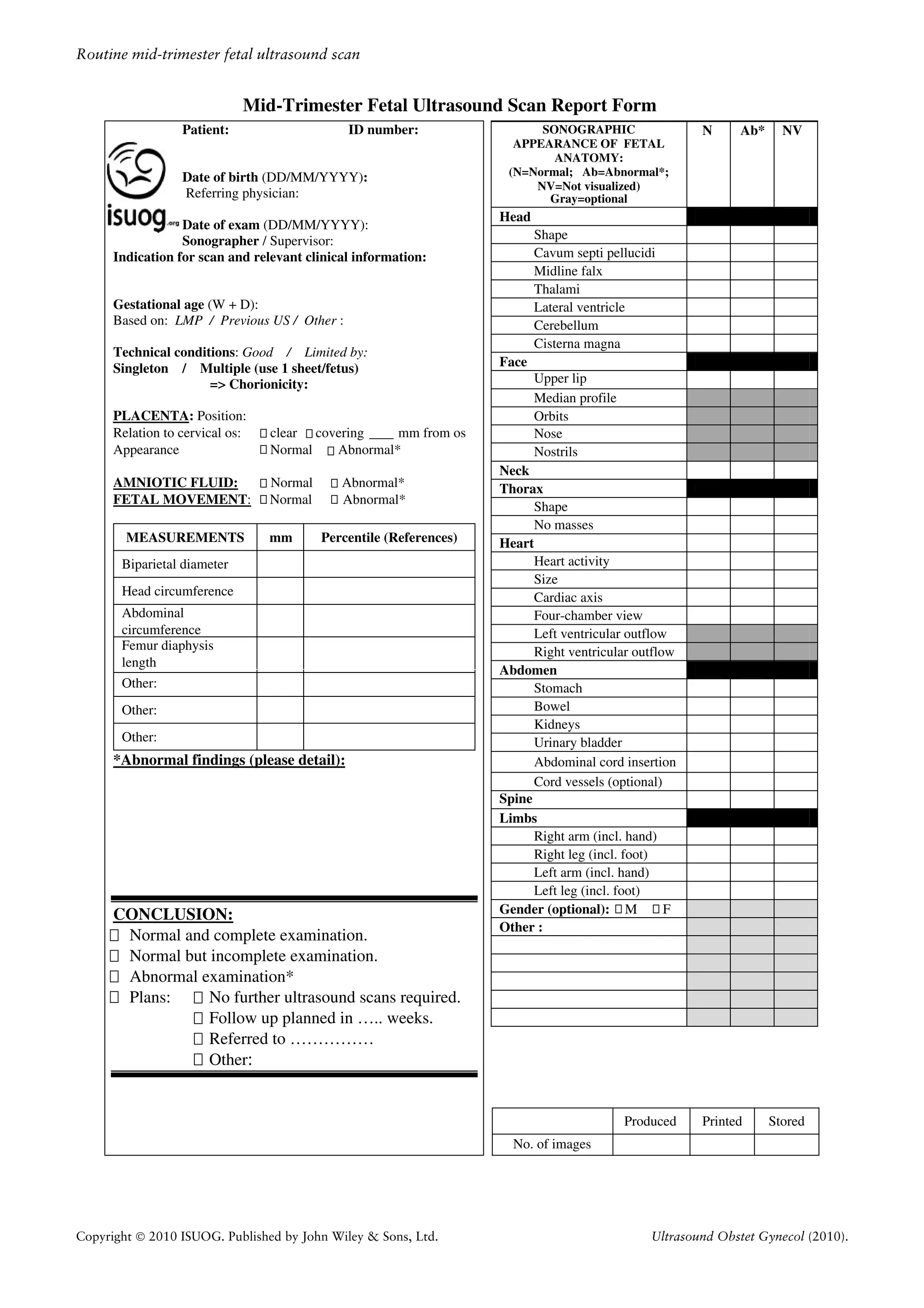 Guía ISUOG sobre ecografía del segundo trimestre | PDF
