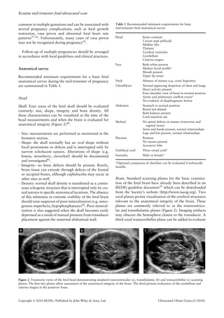 Guía ISUOG sobre ecografía del segundo trimestre | PDF