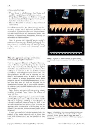 Guía ISUOG de Doppler obstétrico | PDF