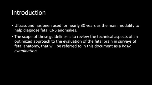 Isuog fetal cns usg guidelines | PPTX | Pregnancy | Reproductive Health
