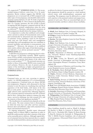Guía ISUOG sobre ecografía en embarazo gemelar | PDF