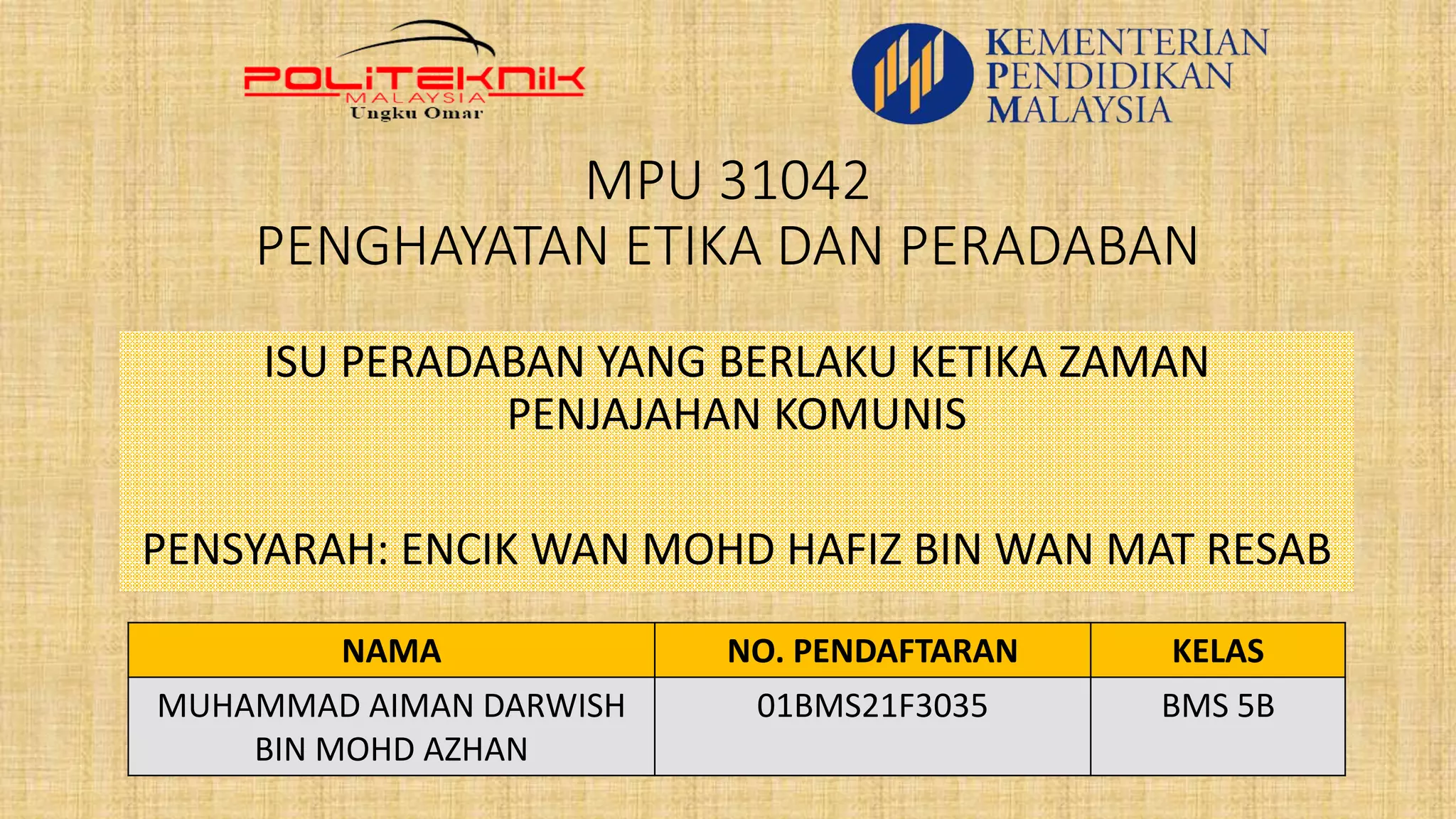 Etika dan Peradaban | PPTX