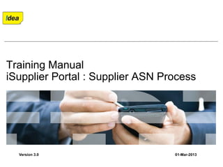 I supplier supplier_asn_training_manual | PDF | Logistics | Business