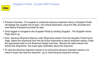 I supplier supplier_asn_training_manual | PDF | Logistics | Business