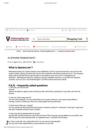 Is upstore premium safe | PDF | Free download