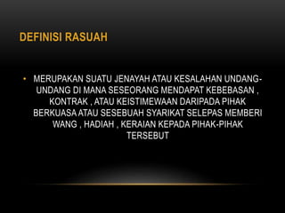 Isu rasuah di malaysia | PPTX