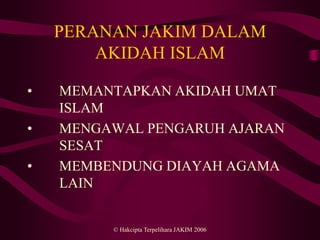 Isu Semasa Aqidah - Pengalaman JAKIM | PPTX