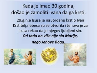 Isusov zivot na nebu i zemlji | PPTX