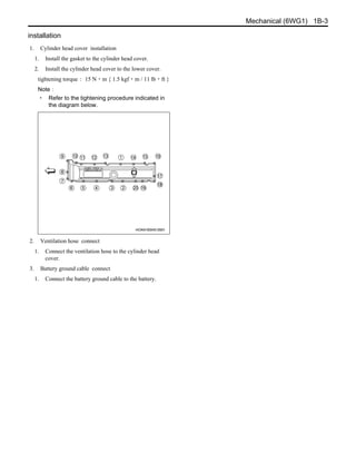 Isuzu 6 wg1 diesel engine service repair manual (for kawasaki wheel loader 95z7, 115z7) | PDF