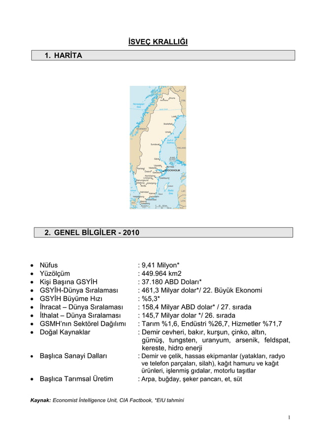 Isvec - Dis Ticaret Ulke Raporu - T.C. Ekonomi Bakanligi | PDF