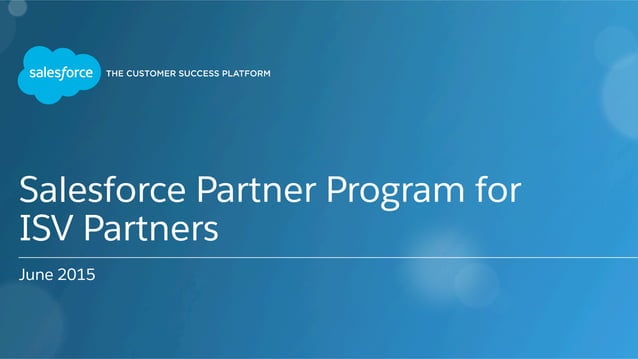 Salesforce Partner Program for ISV Partners | PPT