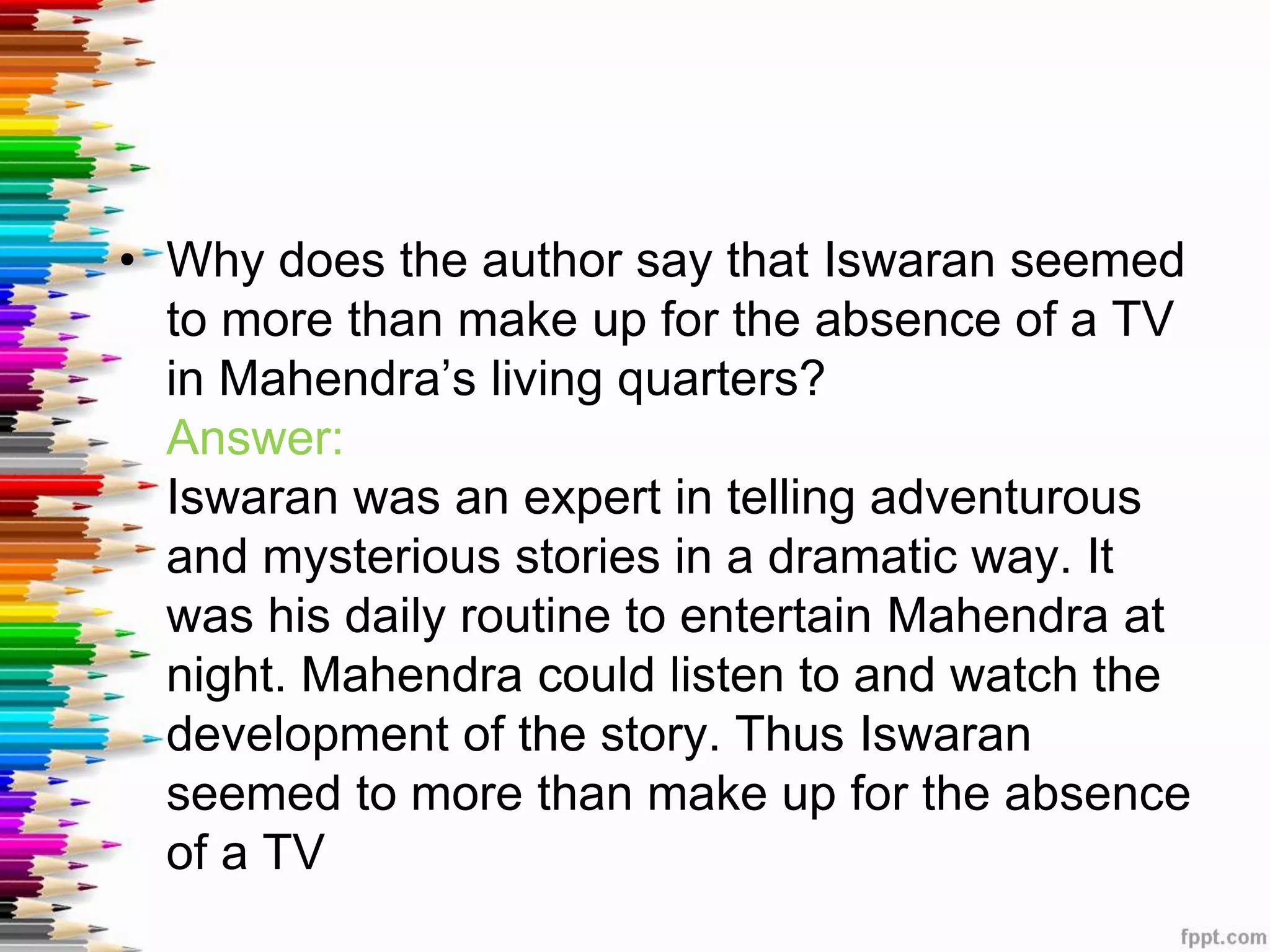 Iswaran the storyteller 1 | PPTX