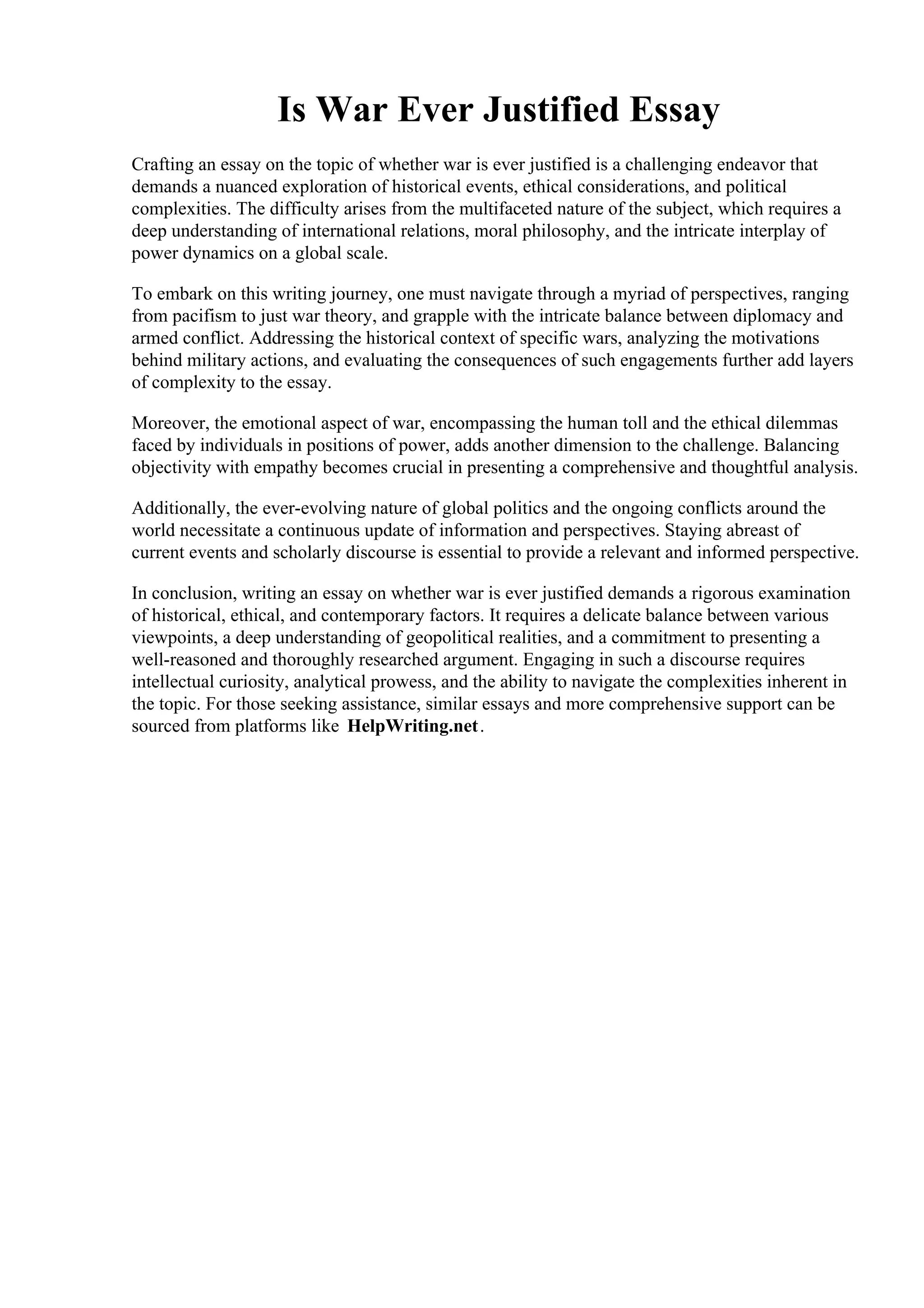 Is War Ever Justified Essay.pdf