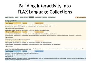 FLAX: Flexible Language Acquisition with Open Data-Driven Learning | PPT
