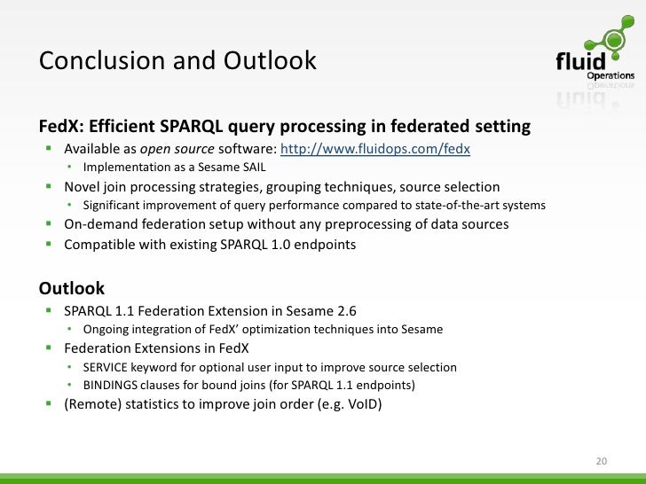 Fedx Optimization Techniques For Federated Query Processing On Link 