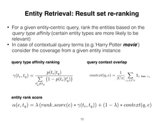 Improving Entity Retrieval on Structured Data | PPT